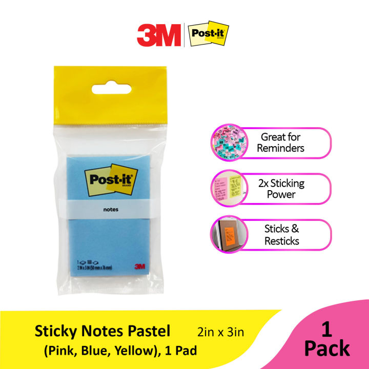 3M Post-it Notes 2in x 3in 656-AST Pastel MP656AST | Lazada PH
