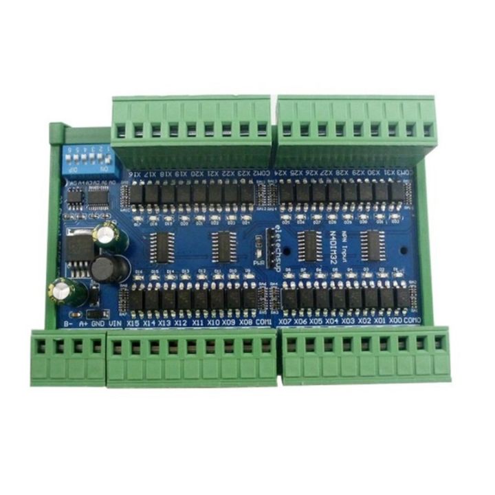 32Ch Isolated Digital Input RS485 Modbus Rtu Controller DC 12V 24V PLC ...