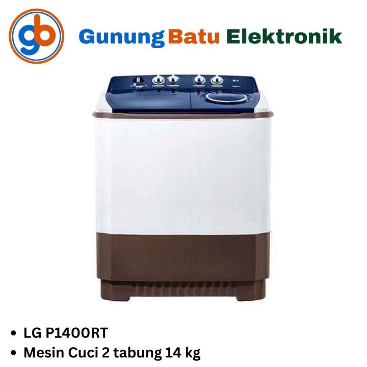 LG Mesin Cuci 2 tabung 14kg P1400RT Garansi Resmi Twin Tub P1400 | Lazada Indonesia