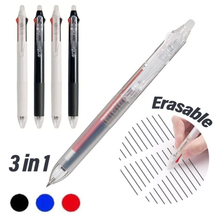 YESPERY 0.7mm Magic Erasable Pen Pressed Gel Pen 3 in 1 Erasable Refill ...