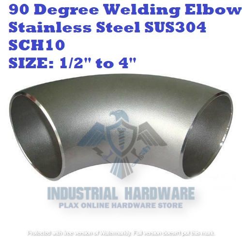 90 Degree Welding Elbow Stainless Steel SUS304 SCH10 1/2" to 4" | Lazada