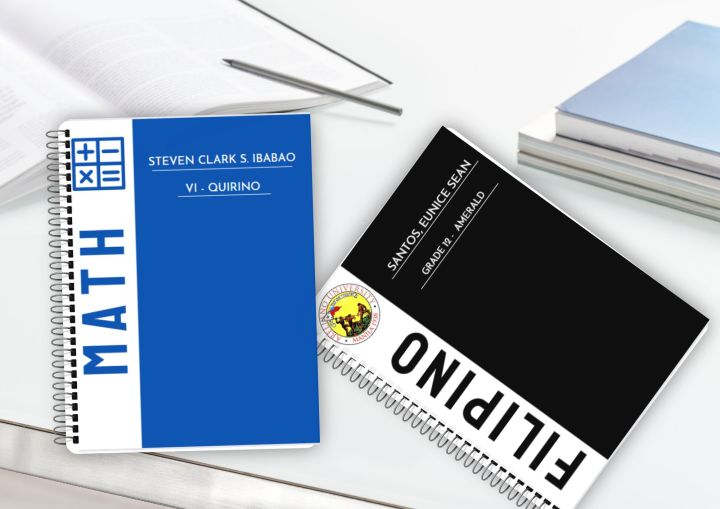 Personalized Notebooks for School (subject with name) no minimum order ...