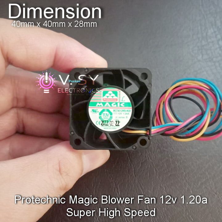 Original Protechnic Magic Fan 12v 1.20a / 0.38a DC Brushless Blower Fan ...