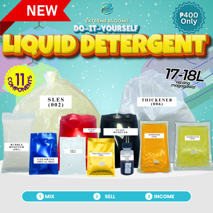 Extreme DIY Liquid Detergent 17 to 18Liters Yield 10 COMPONENTS | Lazada PH
