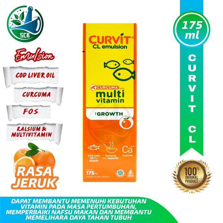Curvit CL Emulsion 175ML - Vitamin Penambah Nafsu Makan & Masa ...