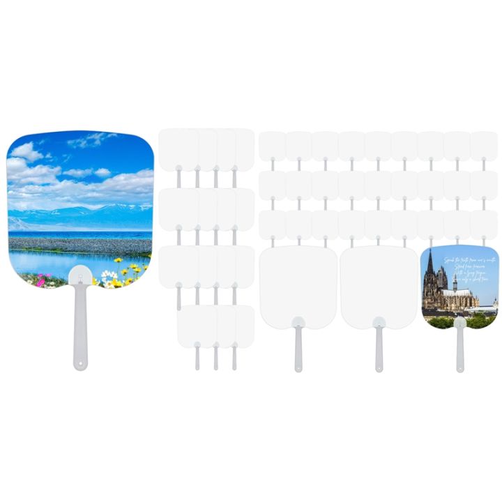 Handheld Set,Sublimation Fans Blank Double-Sided Sublimation Paddle Fan ...