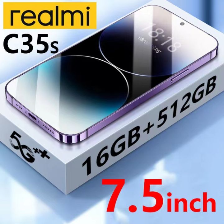 【รับประกัน 1 ปี】ส่งฟรี Realmi C35s 7.5นิ้ว เต็มจอ โทรศัพท์เคลื่อนที่ 5G ...