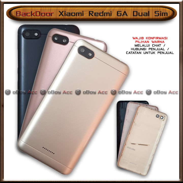 BackDoor Tutup Casing Belakang HP Xiaomi Redmi 6A Dual Sim Cover ...