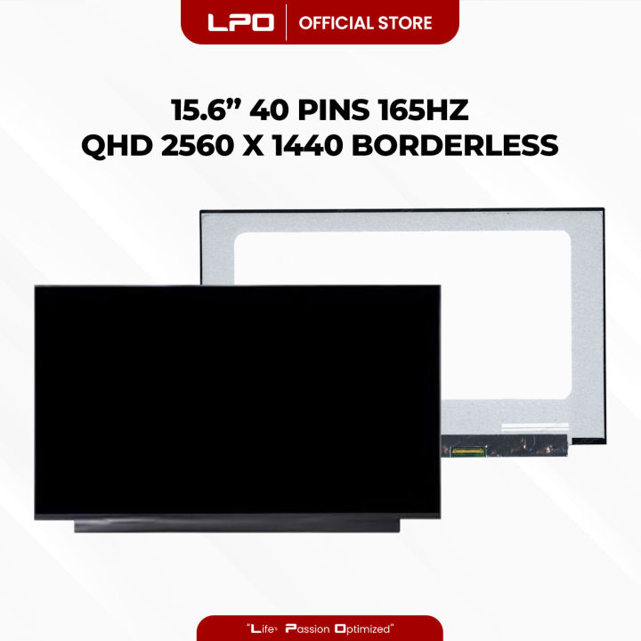LPO Laptop LCD Screen 15.6 inches 40 Pins 165Hz QHD 2560 x 1440 ...