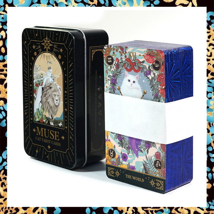 ไพ่ทาโรต์กล่องดีบุก - Muse Cat Tarot | พร้อมหนังสือคู่มือกระดาษ | ขนาด ...