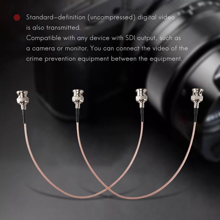 SJYJ-2Pcs 3G HD SDI Cable BNC Cable 30cm 75 Ohm for Cameras Video ...
