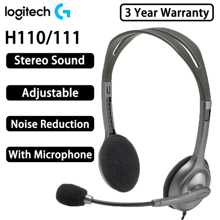 New Logitech H390 Headphones Noise Canceling Headphones with Microphone ...