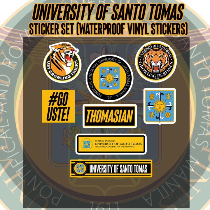 UNIVERSITY OF SANTO TOMAS UST VINYL STICKER (WATERPROOF AND SCRATCH ...