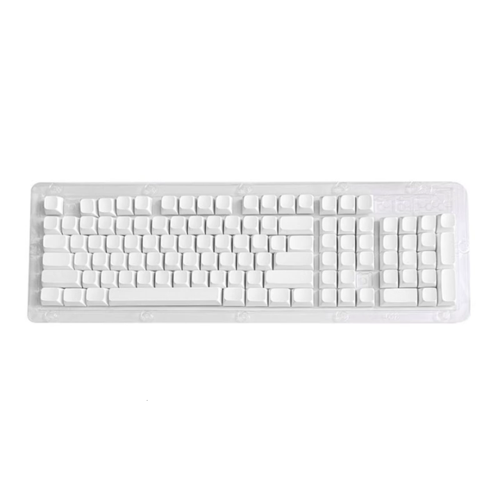 Blank 104 Key White Keycap Set In XDA Height PBT Keycaps For ...