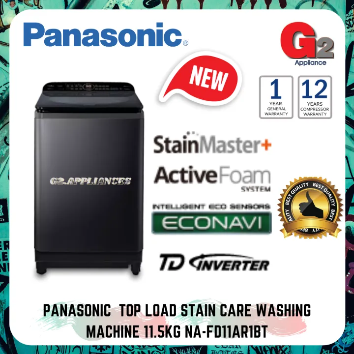 PANASONIC 11.5KG TOP LOAD WASHING MACHINE NA-FD115X3BT | Lazada