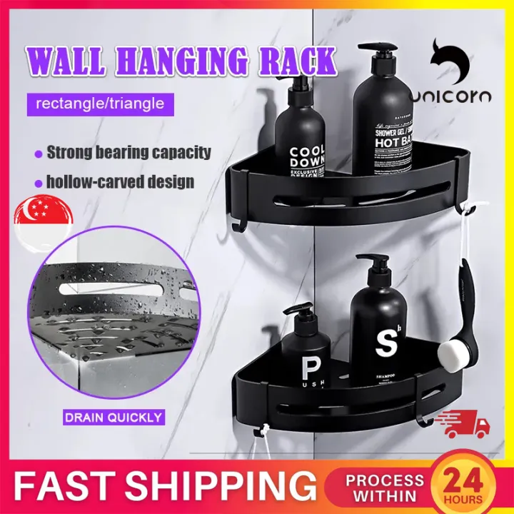 SG READY STOCK 304 Stainless Steel Bathroom Rack Wall Mounted Toilet ...