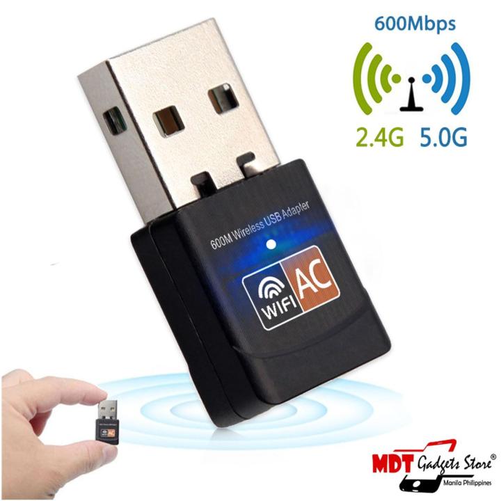 USB Wifi Mini Dual-Band Adapter - AC1200Mbps For PC, 2.4GHz/5GHz, Plug ...