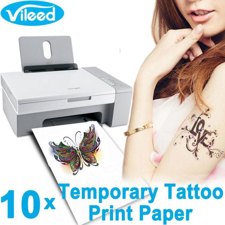 Vileed Printable Temporary Tattoo Paper A4 A5 for Inkjet Laser Laserjet ...