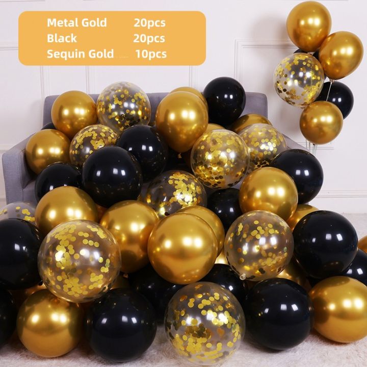 50pcs Balloons Set 10inch Confetti Sequins Balloon And Chrome Metalli ...