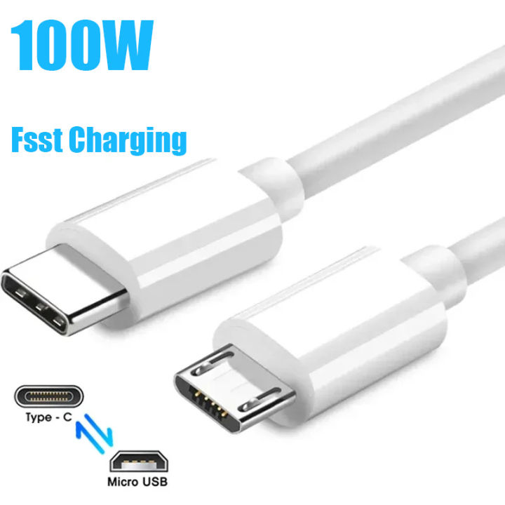 USB Type C to Micro Fast Charging Data Cable Quick Charger for Macbook ...