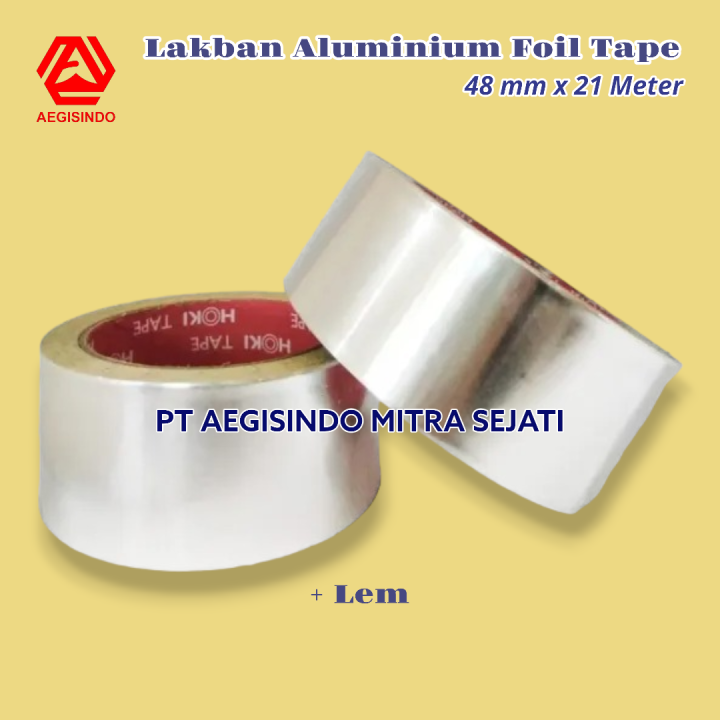 Lakban Alumunium Tahan Panas Isolasi Aluminium Foil Tape Silver ...