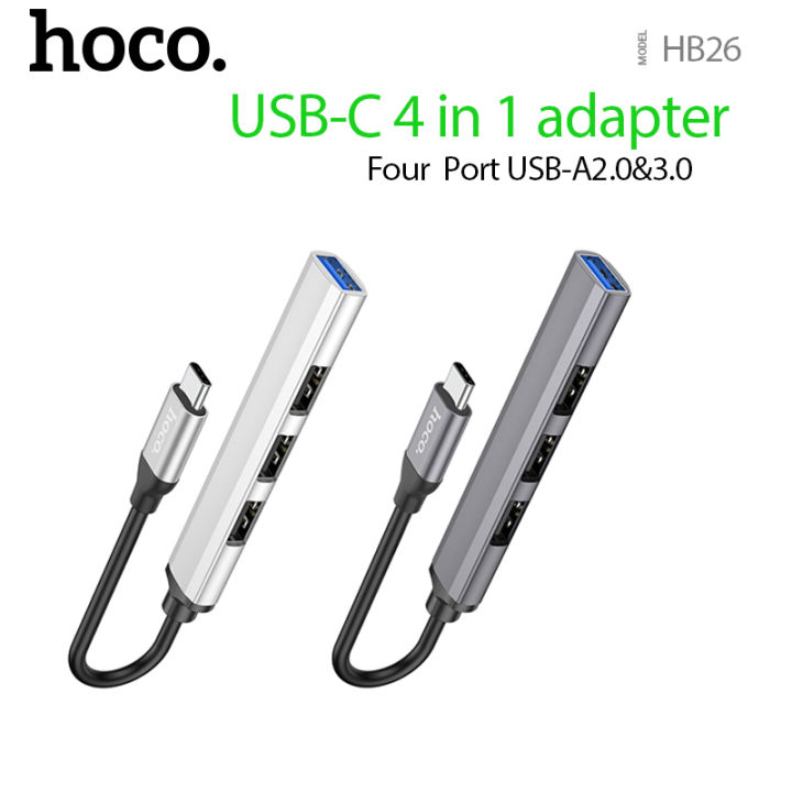 [24 Hours ship]Hoco HB26 Original 100% 4-in-1 Type C To USB 3.0 USB2.0 adapter for SAMSUNG S25 ...