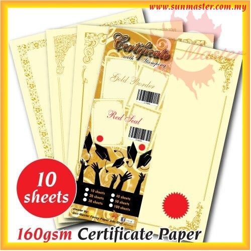 A4 Hot Stamping Certificate Paper | Certificate Card A4 160gsm | Kertas ...