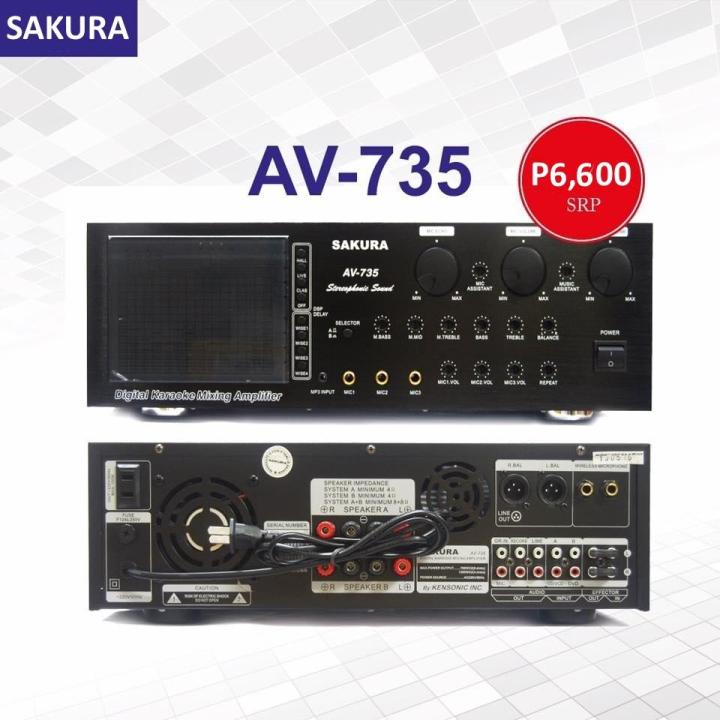 Sakura AV-735 700W X 2 Karaoke Mixing Amplifier | Lazada Philippines