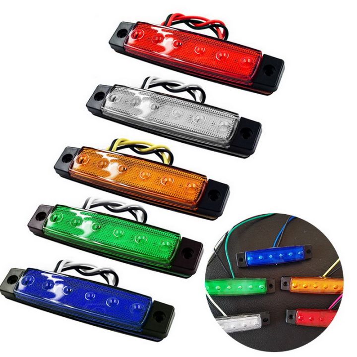 【Ready Stock】12V / 24V 6LED Side Marker Lights Lamp For Car Truck ...