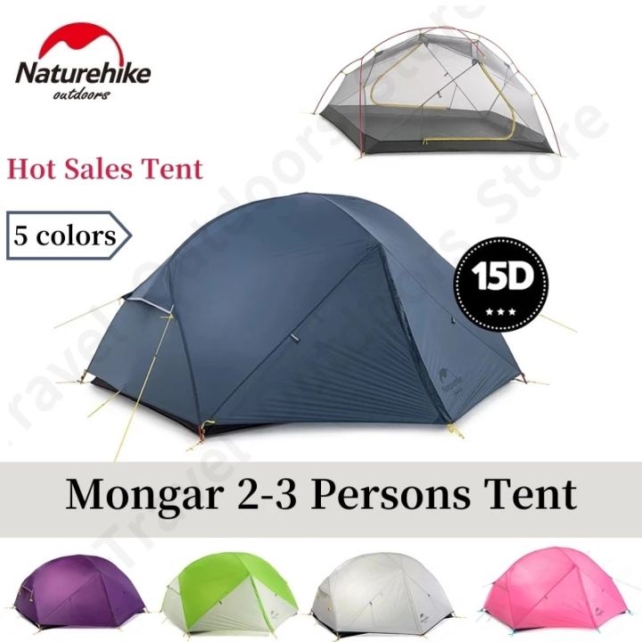 Naturehike Mongar 2 Persons Tent Waterproof 15d Nylon Fabric Camping ...