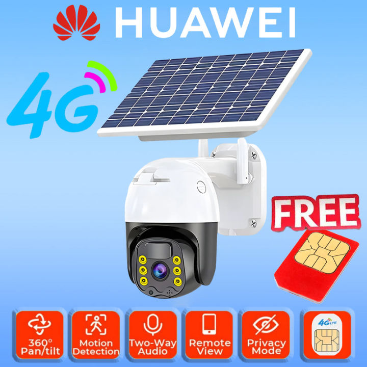 HUAWEI Solar Panel CCTV Camera No Wifi Required Free 4G SIM Card ...