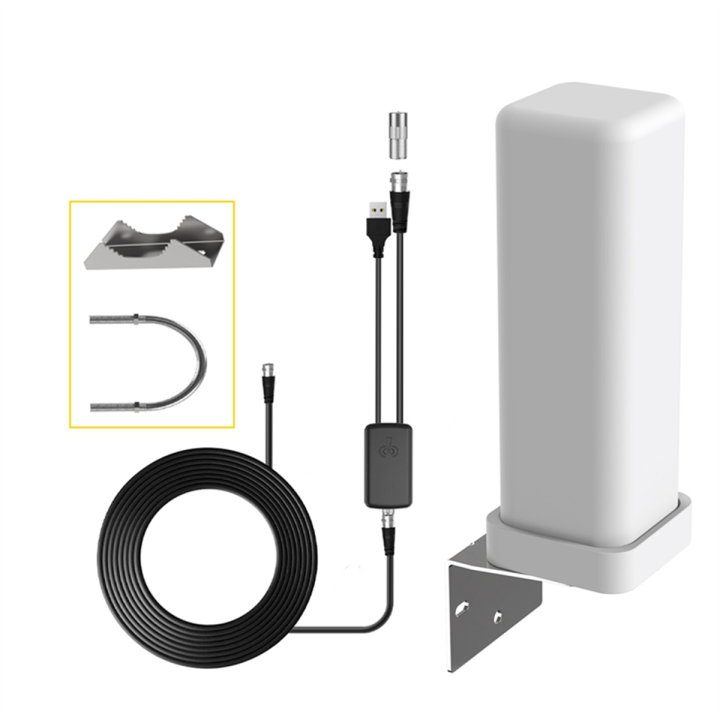 (TEBM) 4K Digital TV Antenna 35dBi Outdoor Free HDTV Channel 6000 Miles ...