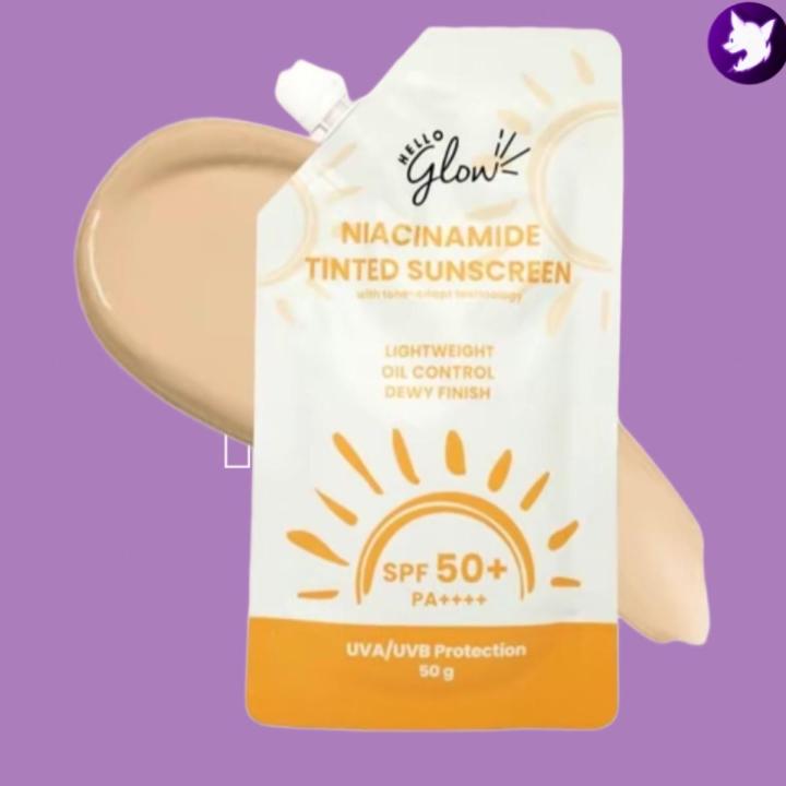 Hello Glow Niacinamide Tinted Sunscreen Skincare Tint SPF 50 PA ...