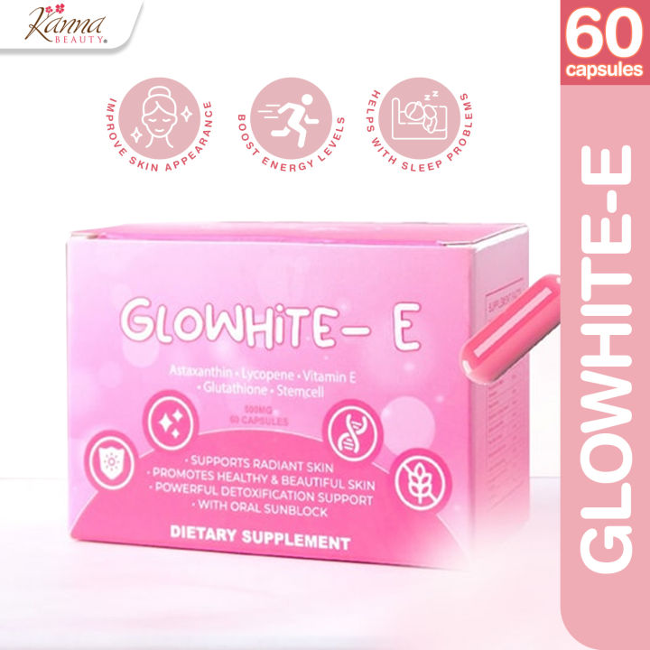 Glowhite-E 60 Capsules | Radiant Skin Glutathione Vitamin E | Lazada PH
