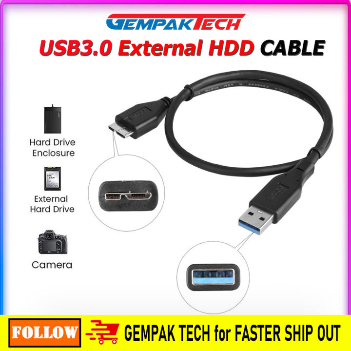 USB 3.0 Fast Speed Type A to Micro B External Hard Disk Cable ...