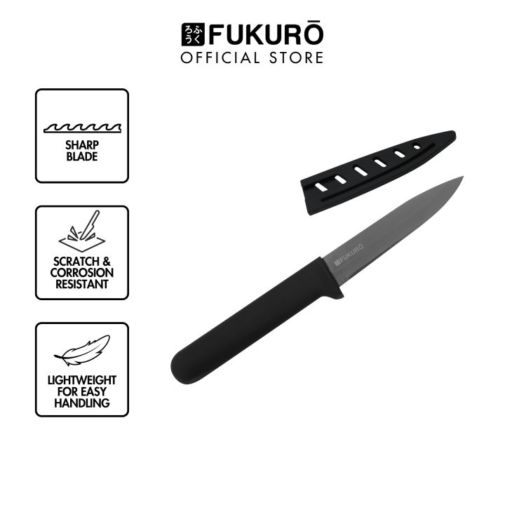 Fukuro Paring Knife 4" Small Fruit Knife / Stainless Steel Knife Chef ...