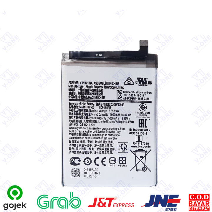 BATERAI BATTERY ORIGINAL 100% SAMSUNG HQ-50SD SAMSUNG A03 | Lazada ...