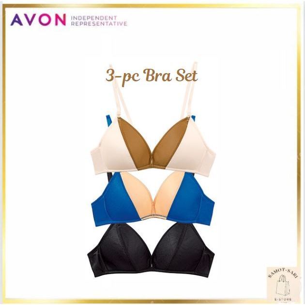 Avon Tala Non-Wire 3-Pc Soft Cup Bra Set | Lazada PH