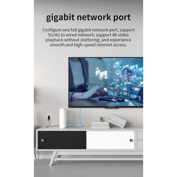 (YERF) Wifi6 CPE 5G Router 1800Mbps 2.4G+5G Dual Band Modem Router with ...