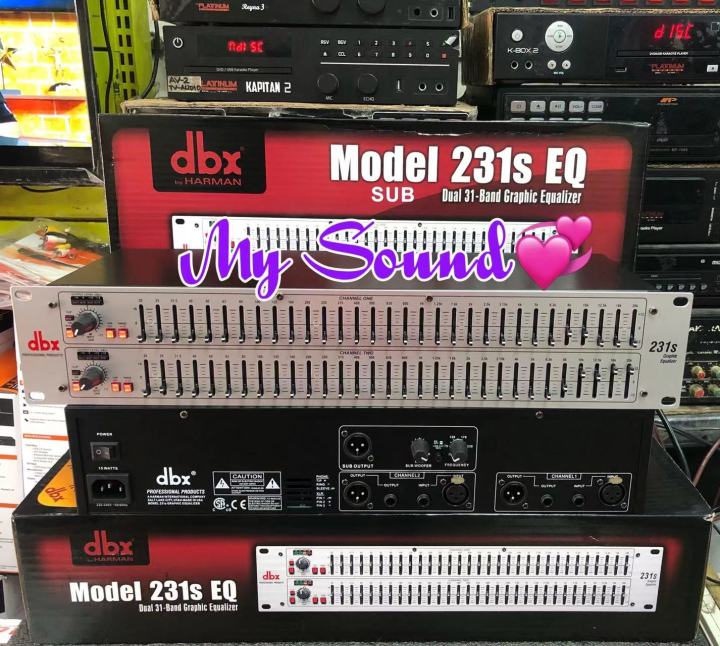 DBX 231S EQ WITH SUB OUTPUT 2 SERIES GRAPHIC EQUALIZER DUAL 31 BAND GRAPHIC EQUALIZER SILVER ...