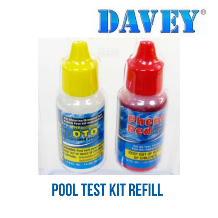 DAVEY POOL Pool Test Kit Refill (Swimming Pool Tester, OTO1 Solution ...