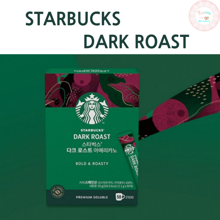 Starbucks Coffee Dark Roast Americano Powder 50T, 100T Instant Stick ...