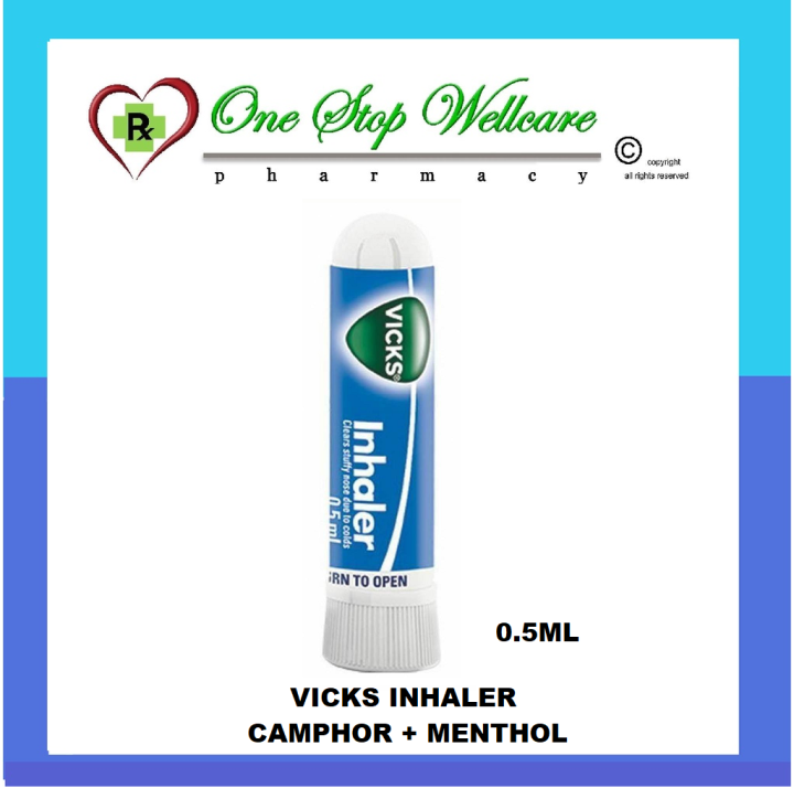 VICKS INHALER CAMPHOR + MENTHOL 0.5ML (EXP: 11/2026) | Lazada