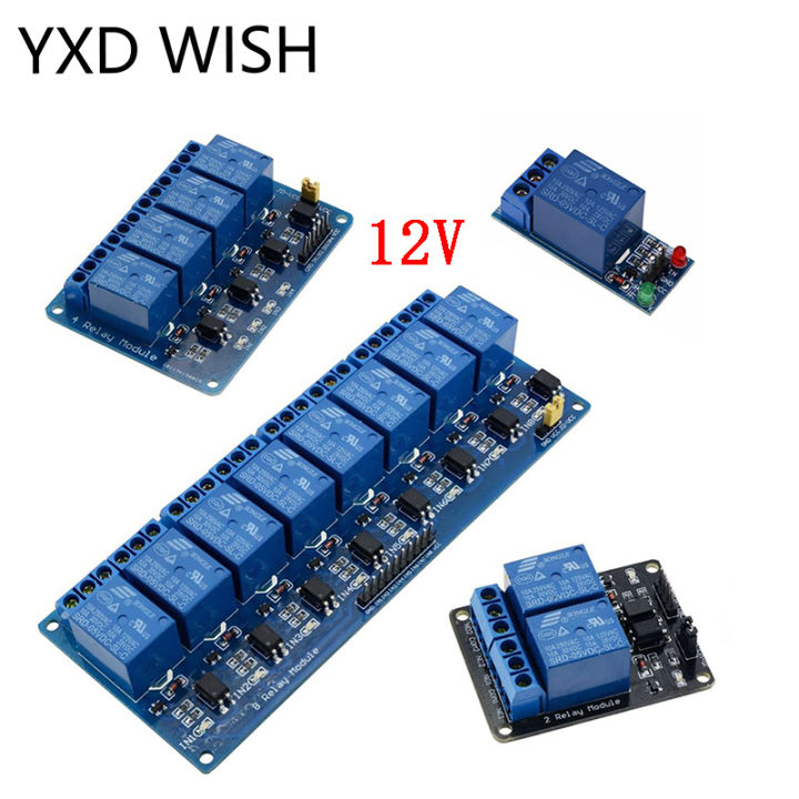 yingke 12v 1 2 4 6 8 Channel Relay Module With Optocoupler Dc 12 V ...