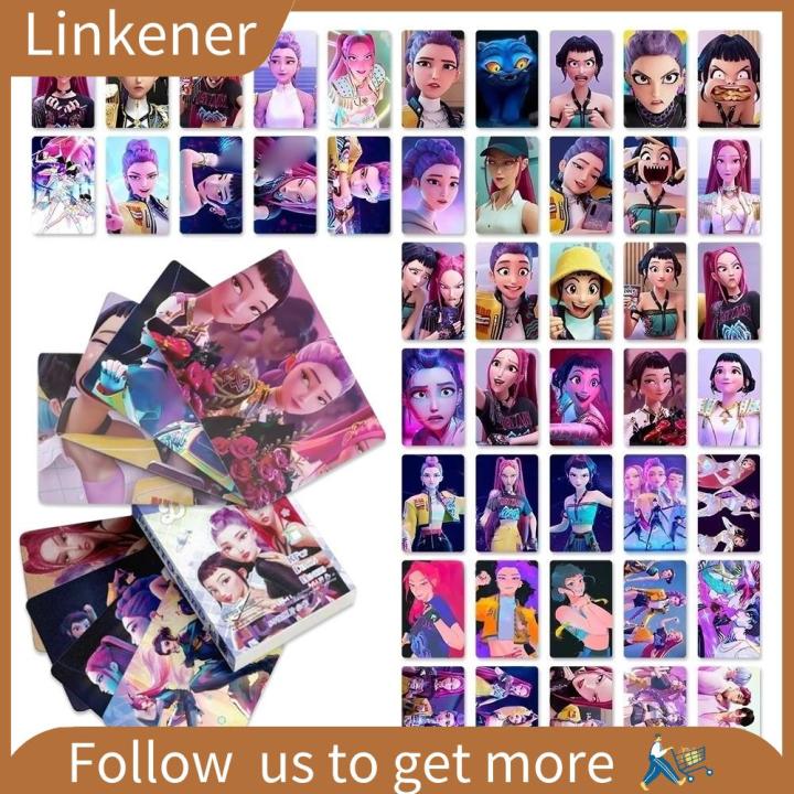 LINKENER 50PCS Lomo Style Kpop Demon Hunters Photocards Peripheral Photos LOMO Cards Demon ...