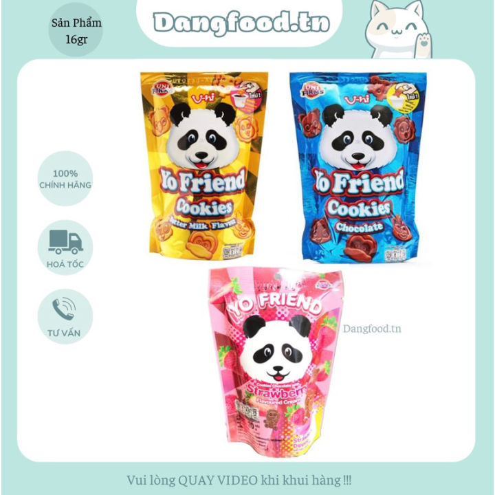 Bánh Gấu Thái Lan Yo Friend Cookies 25gr - Hương Vị Socola Và Sữa Chấm ...