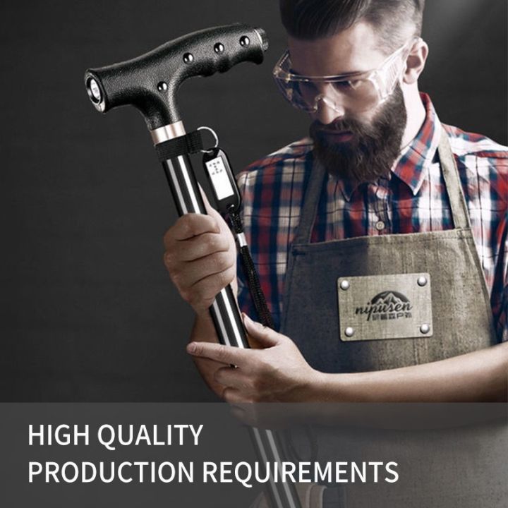 Adjustable Walking Cane with Led Lights Portable Trusty Cane for Elders ...