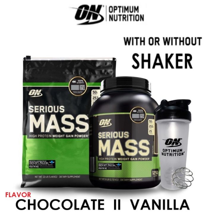 SALE! 12 lbs Optimum Nutrition Serious Mass with ON Authenticity ...