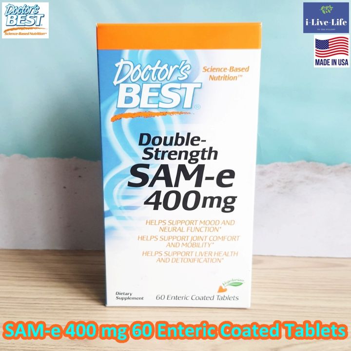 Doctor's Best - Double-Strength SAM-e 400 mg 30 or 60 Enteric Coated ...