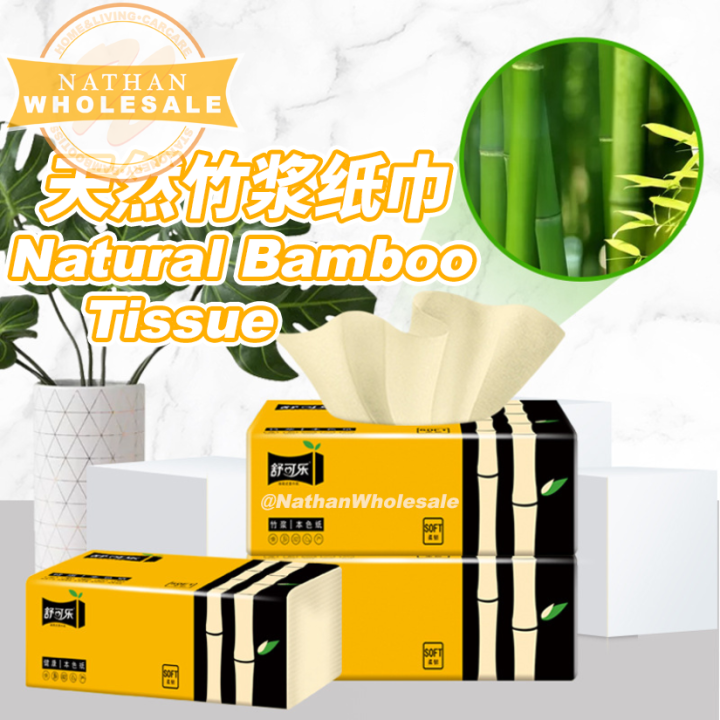 Natural Bamboo Soft Facial Tissue Paper 4 ply 180sheets (45Pulls ...